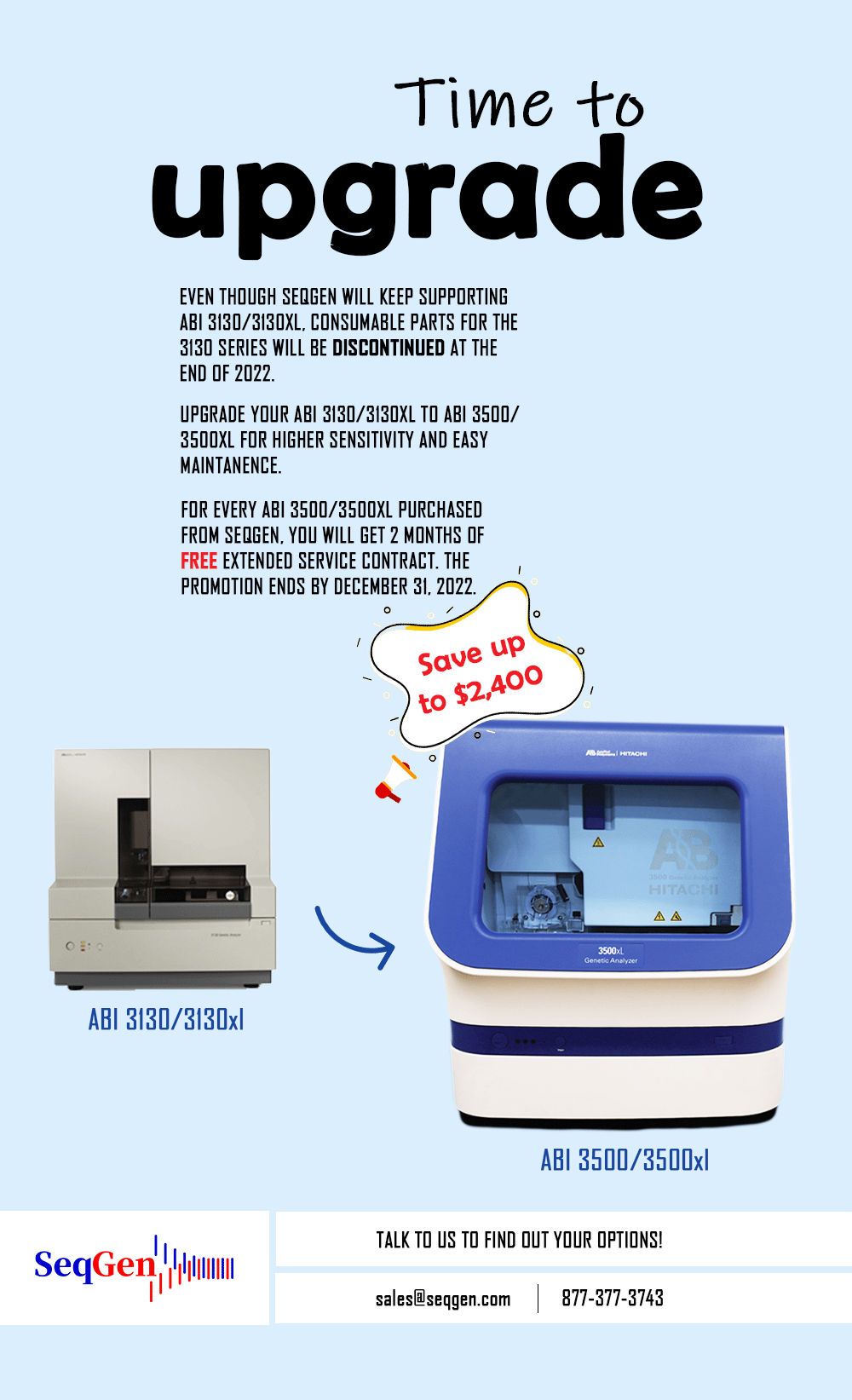 Upgrade a 3130 to 3500 Genetic Analyzer