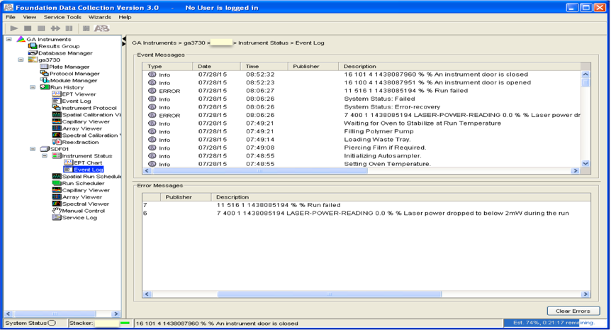 Sequencer Laser Change